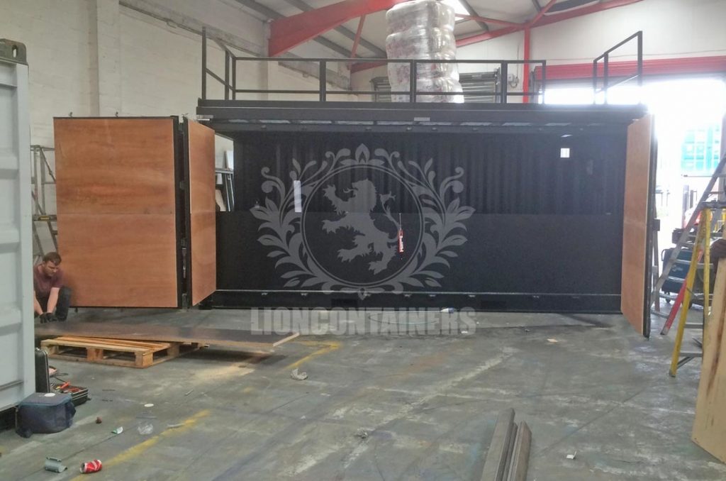 Football Stadium Shipping Container Bar and Cellar Case Study | Lion ...