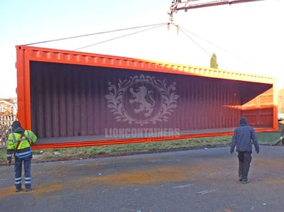 40ft x 16ft Open Space Storage Container Case Study | Lion Containers Ltd