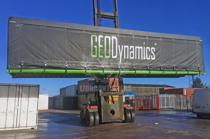 40ft Curtain Side Steel Tubular Storage Containers | Lion Containers Ltd