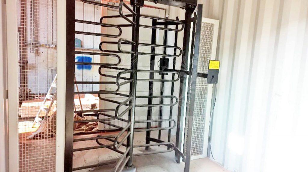 10ft Biometric Turnstile Container Case Study | Lion Containers Ltd