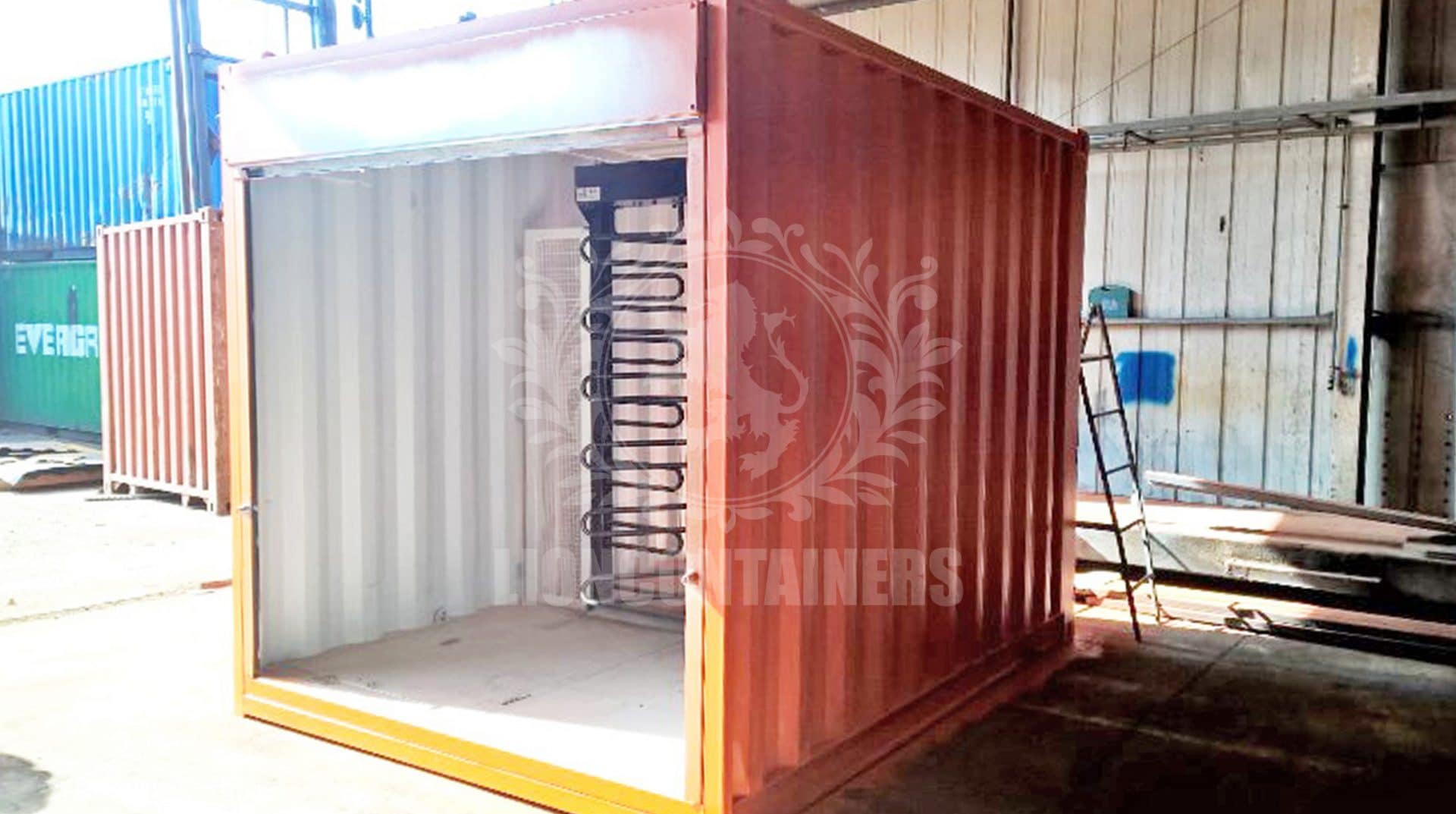 10ft Biometric Turnstile Container Case Study | Lion Containers Ltd