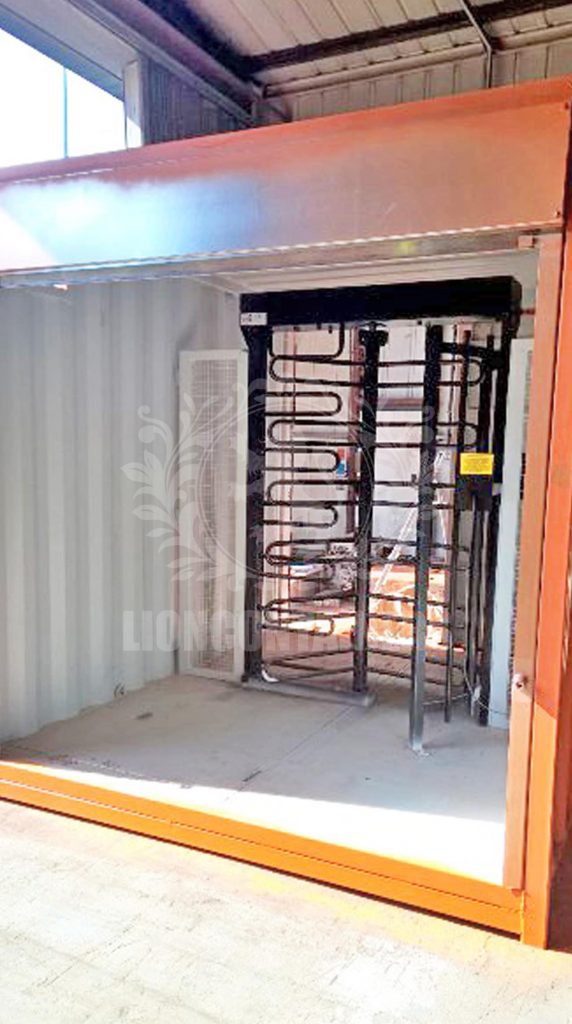 10ft Biometric Turnstile Container Case Study | Lion Containers Ltd
