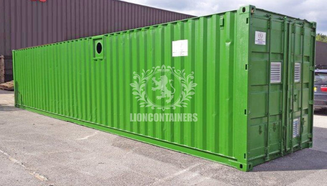 40ft Biomass Pellet Boiler, Buffer Vessel and Fuel Store Container ...