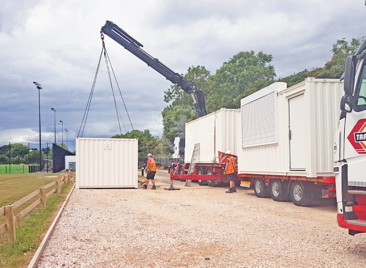 Exeter Football Club Container Toilet and Refreshment Facilities - Lion ...