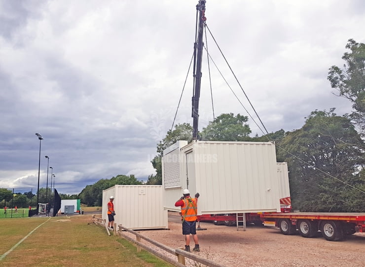 Exeter Football Club Container Toilet and Refreshment Facilities - Lion ...