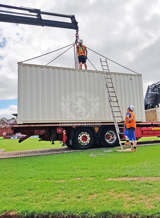 Exeter Football Club Container Toilet and Refreshment Facilities - Lion ...