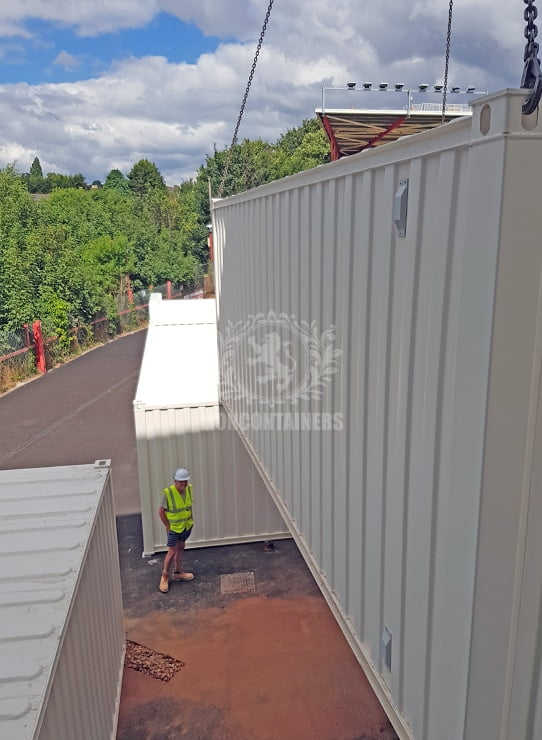 Exeter Football Club Container Toilet and Refreshment Facilities - Lion ...
