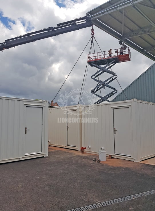 Exeter Football Club Container Toilet and Refreshment Facilities - Lion ...