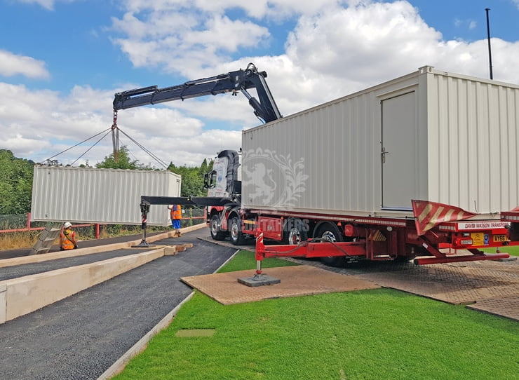 Exeter Football Club Container Toilet and Refreshment Facilities - Lion ...
