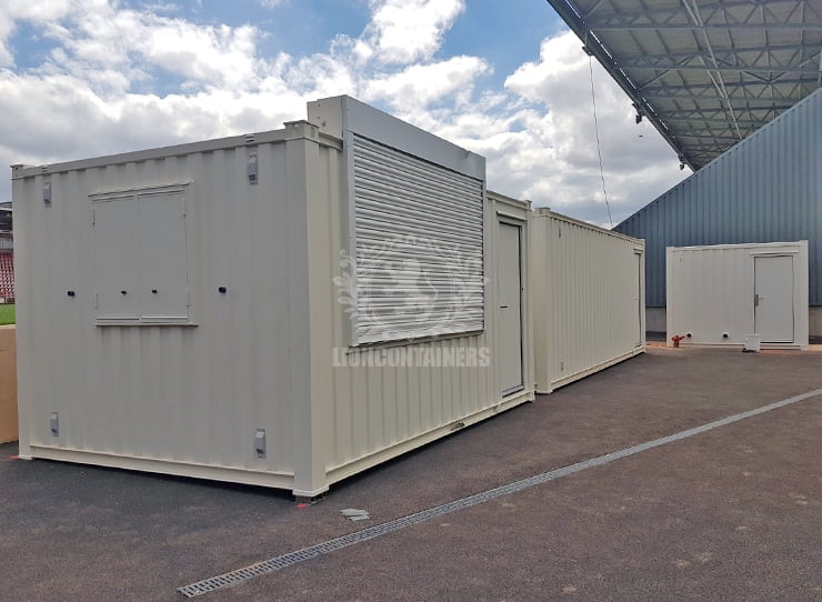 Exeter Football Club Container Toilet and Refreshment Facilities - Lion ...