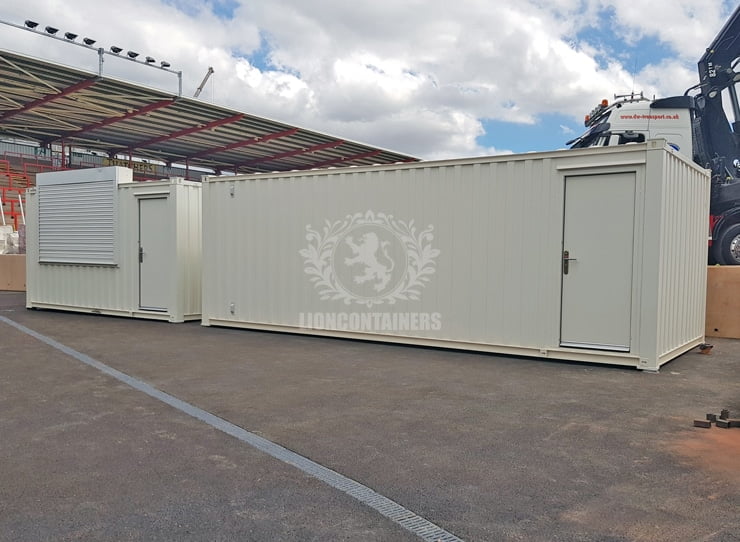Exeter Football Club Container Toilet and Refreshment Facilities - Lion ...
