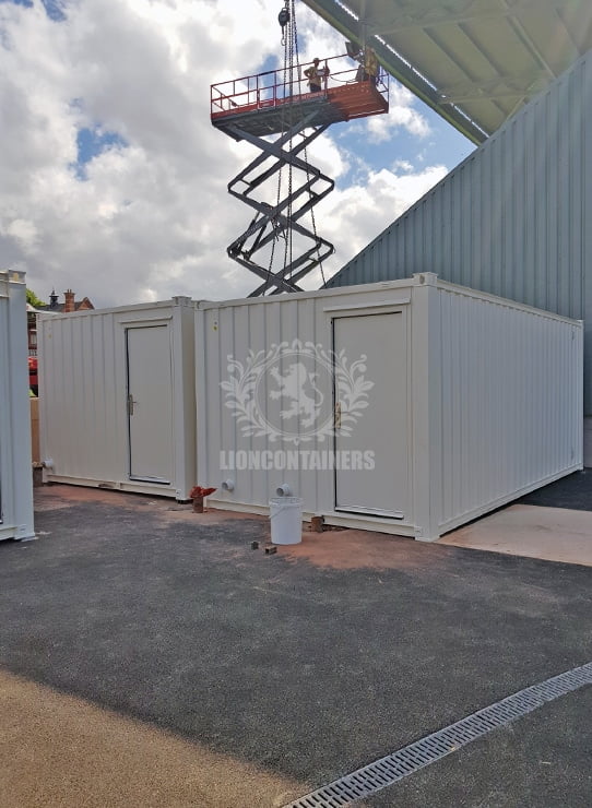 Exeter Football Club Container Toilet and Refreshment Facilities - Lion ...