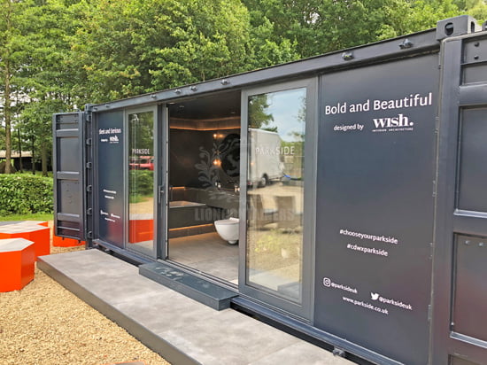 20ft Pop Up Bathroom Showroom Container