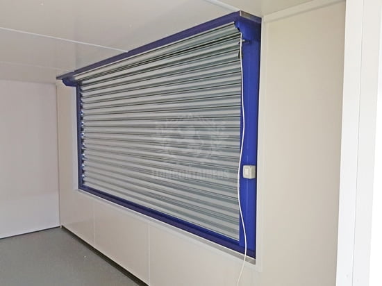 Local Authority Café with Roller Shutter Serving Hatch