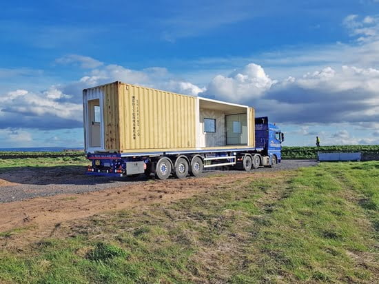 Cladded Coastal Shipping Container Café - Lion Containers Ltd