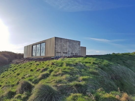 Cladded Coastal Shipping Container Café - Lion Containers Ltd