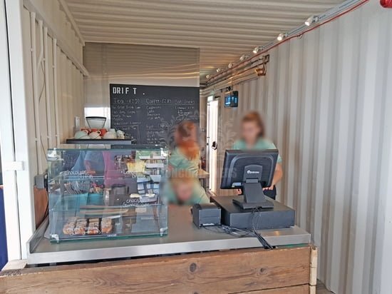 Cladded Coastal Shipping Container Café - Lion Containers Ltd