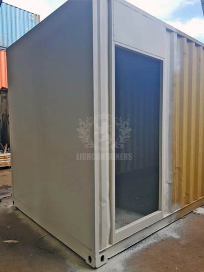 Cladded Coastal Shipping Container Café - Lion Containers Ltd